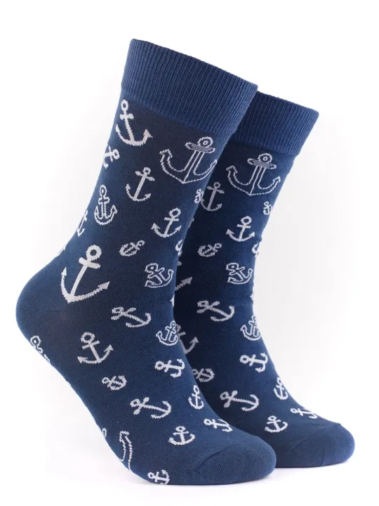 Iconic Socks Anchor Pattern Crew length Office Formal Socks | Lazada PH