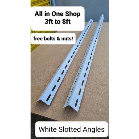 【READY STOCK】 ♒White Slotted Angle Bar 3ft to 8ft♖ | Lazada PH
