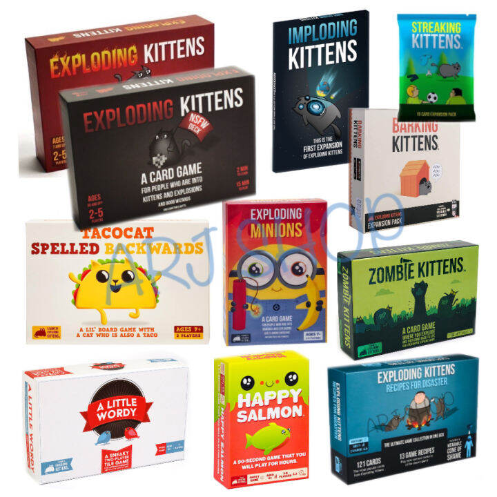 Exploding / Imploding / Streaking / Barking / Zombie kittens / Happy Salmon Board game - บอร์ด ...