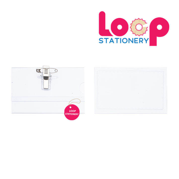 PVC Name Badge With Clip [1pcs] Loop Stationery | Lazada