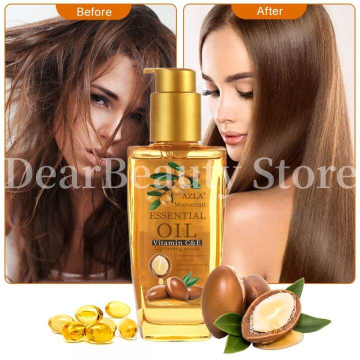 Moroccan Argan Oil Hair Serum Vitamin E for Damage Dry Frizzy Newly ...