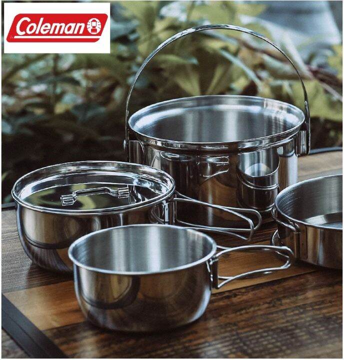 Coleman exponent หม้อด้ามพับ หม้อสนาม หม้อแคมป์ปิ้ง หม้อพกพาสแตนเลส ...