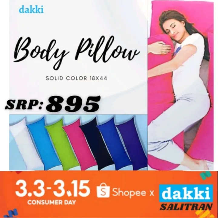 DAKKI Body Pillow Solid Color 18 x44 (Srp 895) | Lazada PH