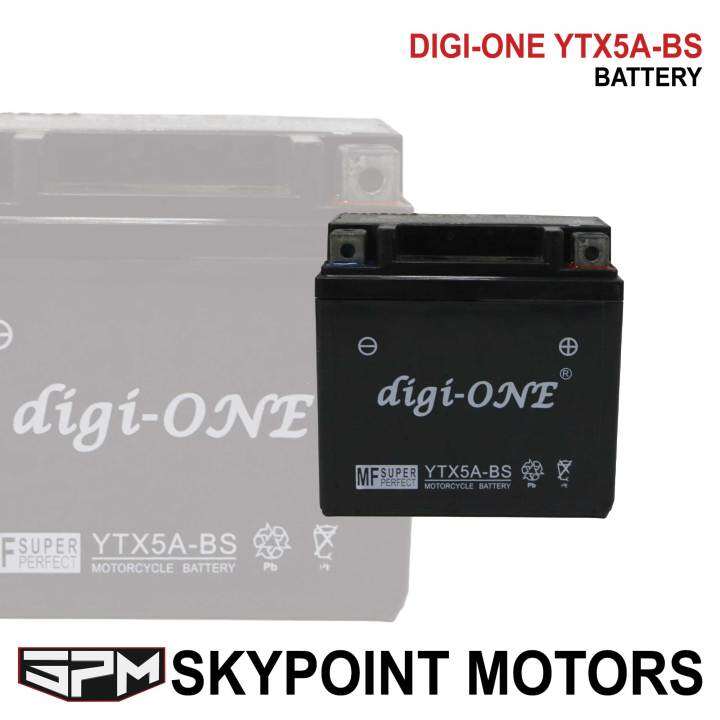 DIGI ONE BATTERY YTX5A FOR MOTORCYCLE (9703-005) | Lazada PH