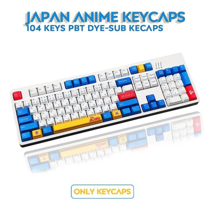 Japan Anime 117 Keys OEM Profile PBT Keycap Japanese English Custom ...