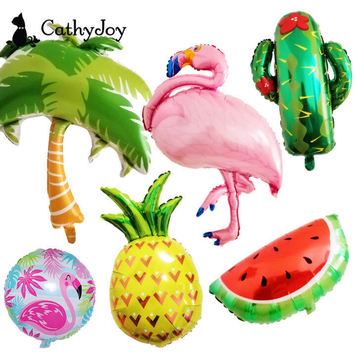 CathyJoy Summer Party Balloon Large Foil Flamingo Coconut Watermelon ...