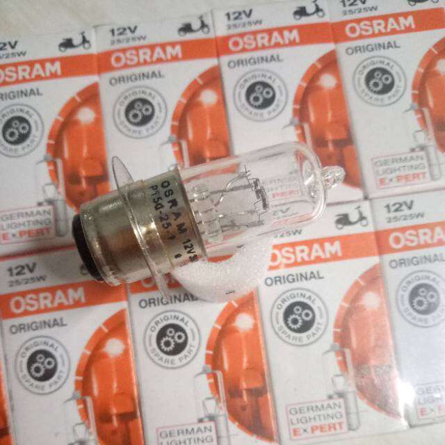 LAMPU OSRAM 1 PACK ISI 10 LAMPU. SESUAI UNTUK LAMPU DEPAN MOTOR YAMAHA, HONDA, DSB.. | Lazada ...