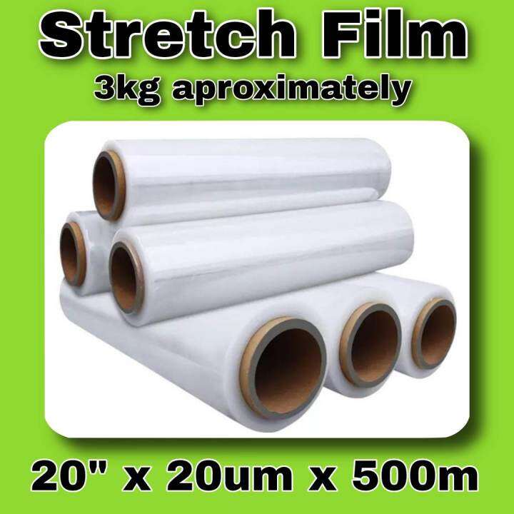 Stretch Film / Jack Wrap 20" x 20 microns x 500 meters 3kg approx | Lazada PH
