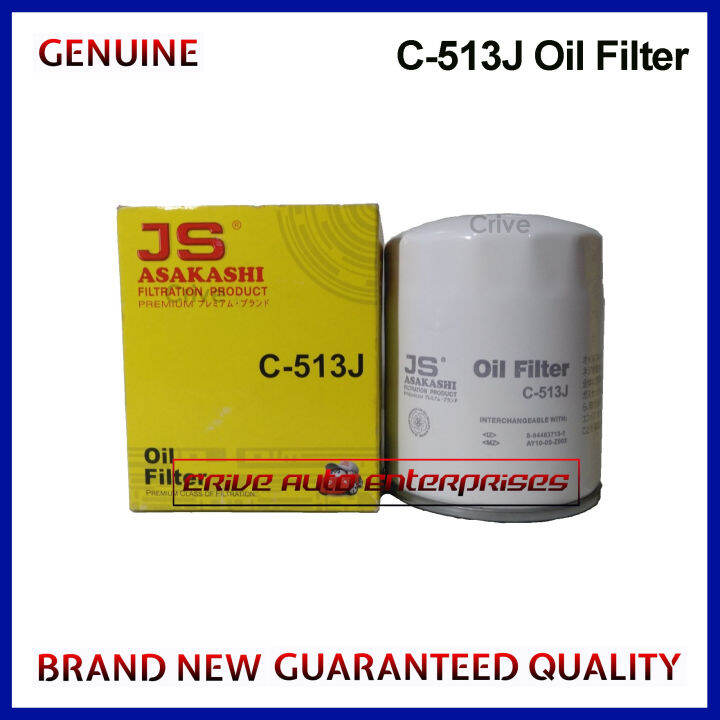 ORIGINAL JS C-513J Oil Filter for Isuzu Elf [4BC2, 4BE1, 4BD1, 4BG1, 6BG1] (C513J, Vic C-513 ...