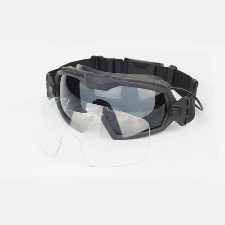 FMA Tactical Goggle with fans LPG01BK12-2R Adjustable Regulator Glasses ...
