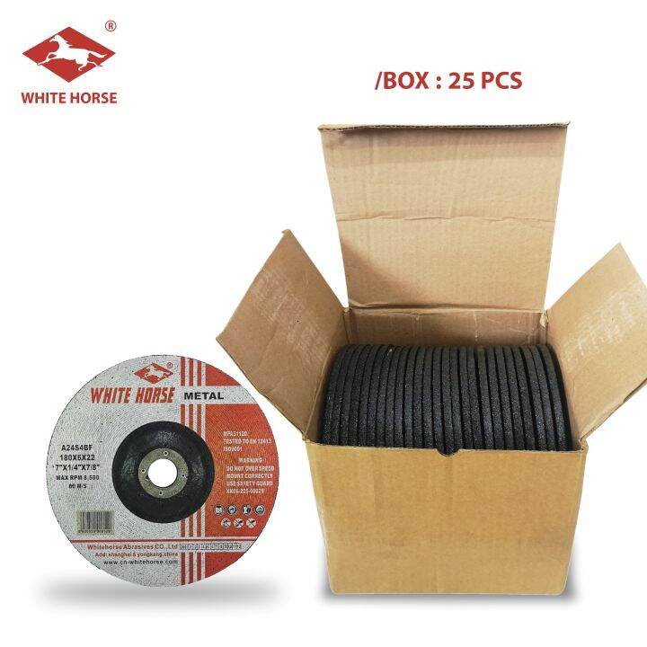 Batu Gerinda Poles 7 inch x 6mm (10PCS/box) Mata Gerinda White Horse ...