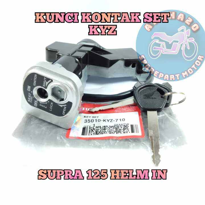 KUNCI KONTAK SATU SET KYZ MOTOR HONDA SUPRA 125 HELM IN KUALITAS ASLI ...