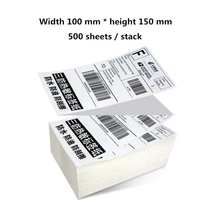 A6 Thermal Label Sticker Paper 500 Roll/Stack Air Waybill Kertas ...