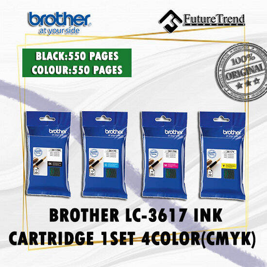 Brother LC3617 LC-3617 Original Ink Cartridge 1 Set 4 Color (CMYK) For ...