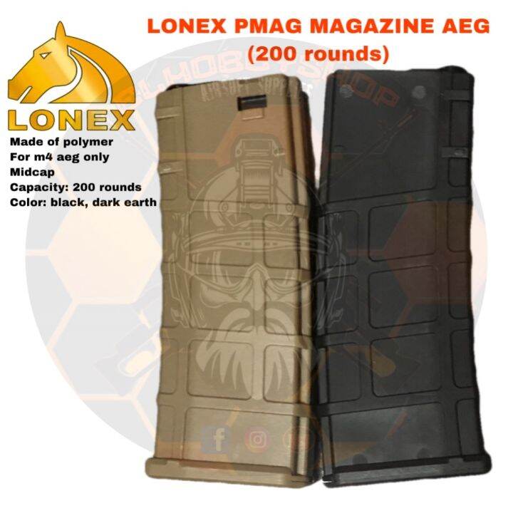 toy blaster lonex 200r m4 aeg midcap magazine (tan) | Lazada PH