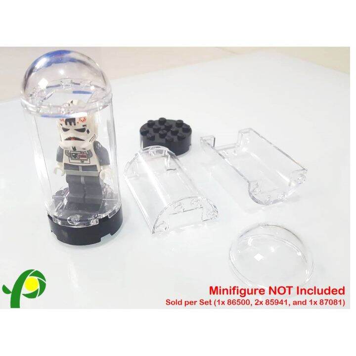 b|wLEGO Minifigure Container Tube Transparent Single Display | Lazada PH