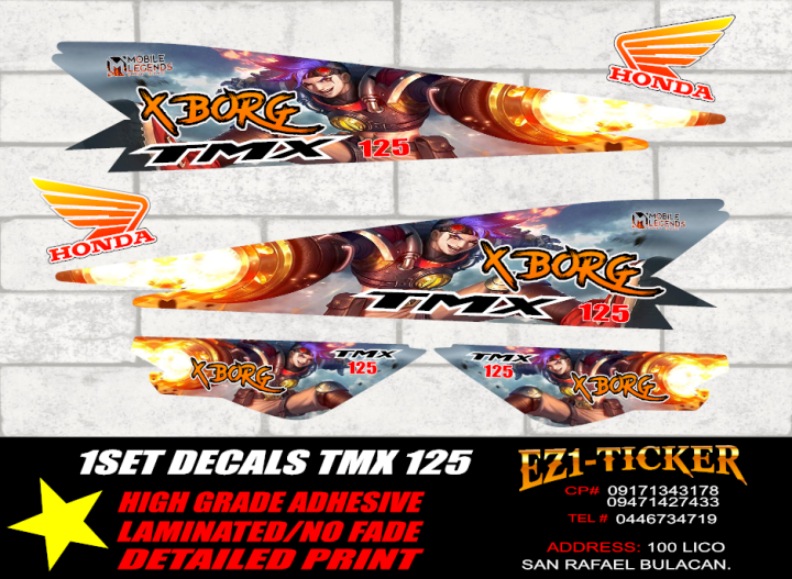 XBORG ML TMX 125 DECALS Sticker with 3years warranty *fade proof *water ...