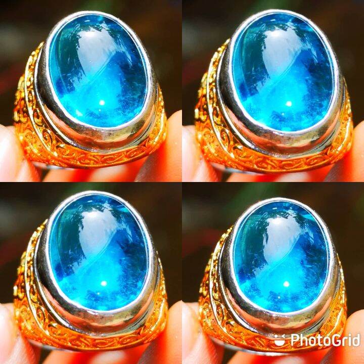 Batu Akik Blue Topaz Kristal Top Colour Big Size | Lazada Indonesia