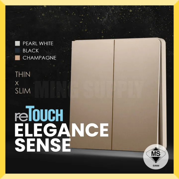 MS_SIRIM Retouch Elegance Sense's Switch Socket Modern Design Wall Slim ...