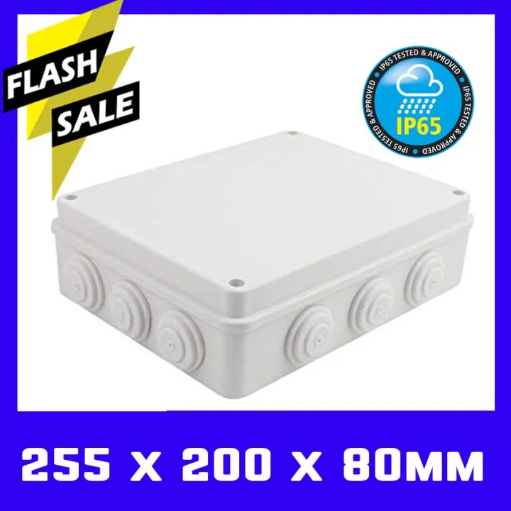 255x200x80mm Waterproof Junction CCTV box with Cover | IP65 Approved ...