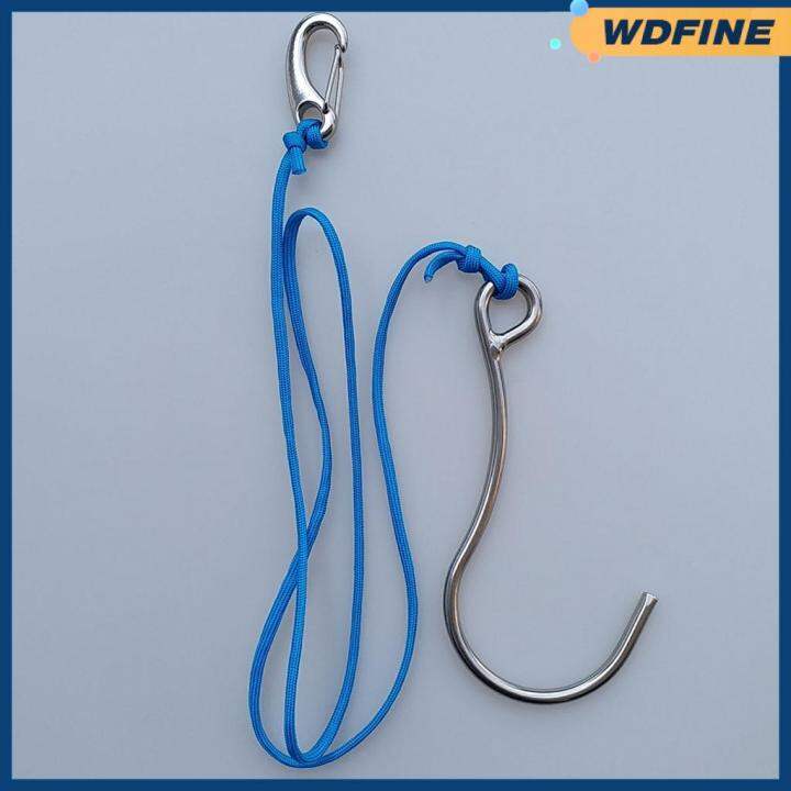 WDFINE Scuba Diving Single 316 Stainless Steel Reef Drift Hook for Cave ...