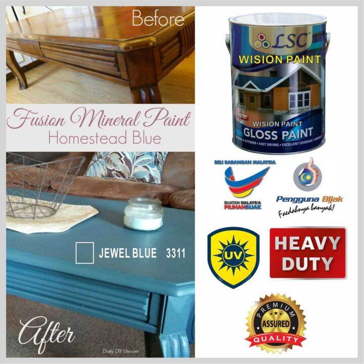 1L ( 1 LITER ) ( LSC HIGH GLOSS PAINT ) PRODUCT WOOD AND METAL PAINT ...