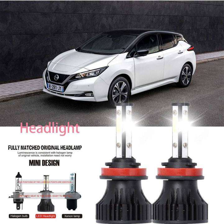 สำหรับ Nissan Leaf (ZE1) 2017-2023 (ไฟฉายคาดศีรษะ) ไฟ LED LAI 40W ไฟหน้ารถไฟหน้าอัตโนมัติ6000K ...