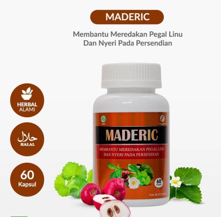 Kapsul Maderic Herbal Asam Urat Rematik Anti Nyeri Obat Pegal Linu - 60 ...