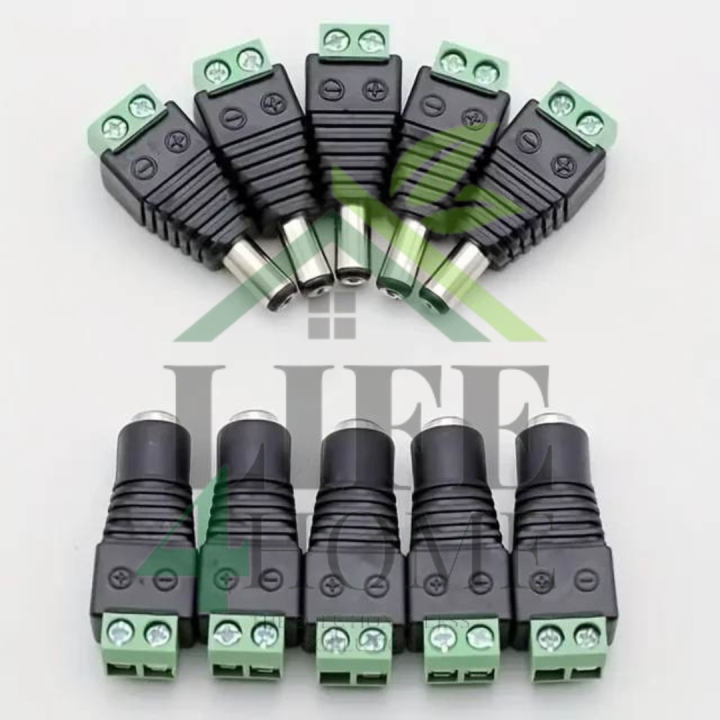 DC Connector Male Female 12V DC Power Plug Jack Adapter Connector ...