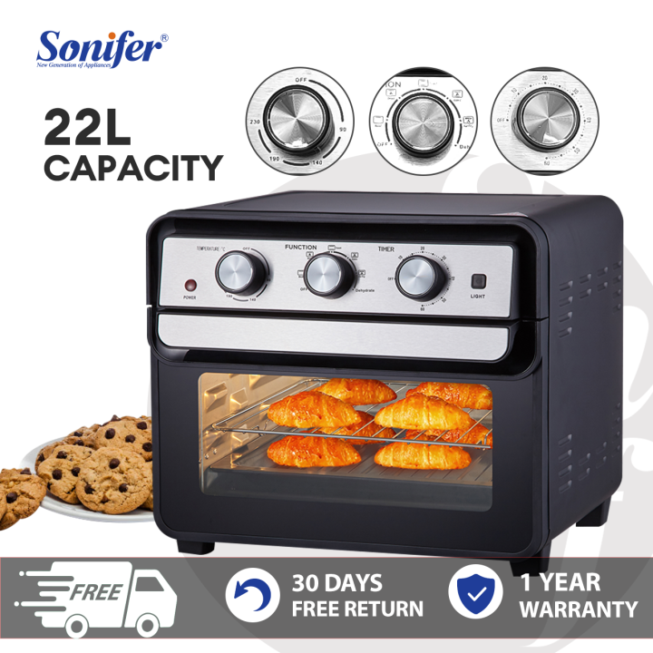 Sonifer 4.2L Electric Air Fryer Oven Cooker with Temperature Control ...