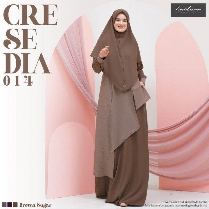 GAMIS DEWASA PREMIUM HAITWO CRESEDIA 014 ready 3 Warna / Gamis Haitwo ...