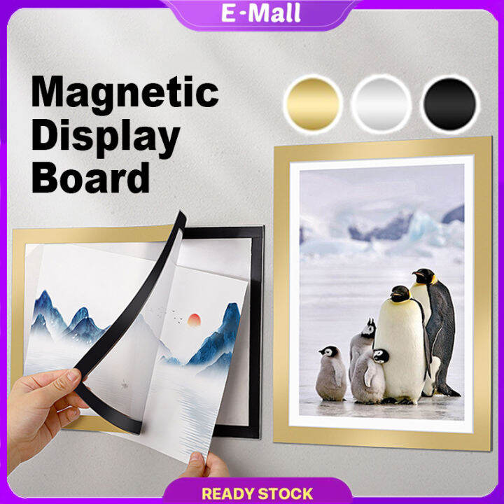 A4 magnetic frame Magnetic Display Board Wall Stick Frame document display poster sticker ...
