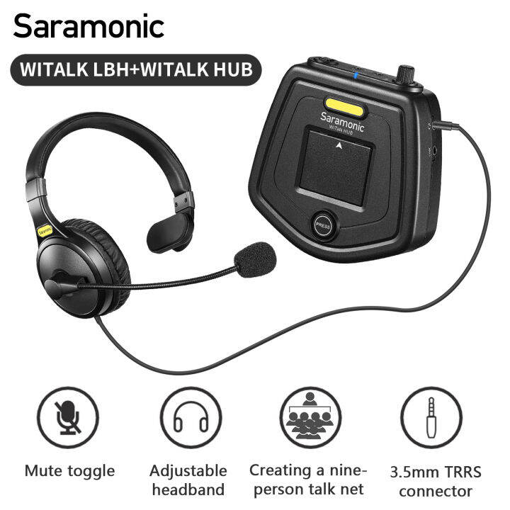 Saramonic WiTalk HUB Dual-Channel Mini Base Station for Witalk Intercom ...