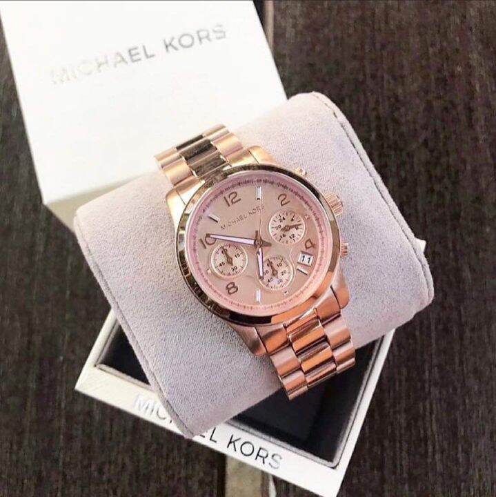 Guaranteed Original Michael Kors Women's Runway Rose Gold-Tone Watch ...