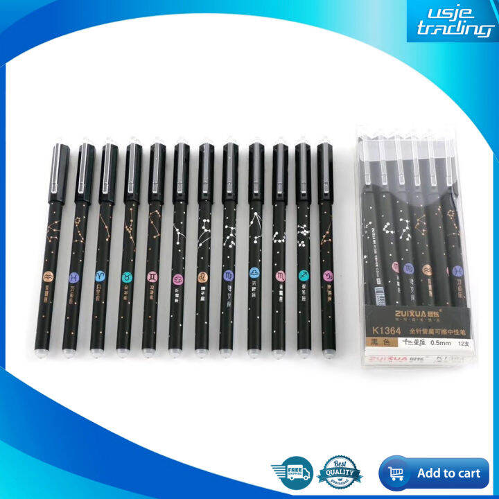 Erasable Gel / Friction Pen 12PCS with Twelve Constellations Design ...
