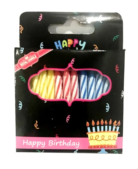 Birthday candle 24 sticks ( 1เเพ็คบรรจุ 12 ชิ้น) | Lazada.co.th