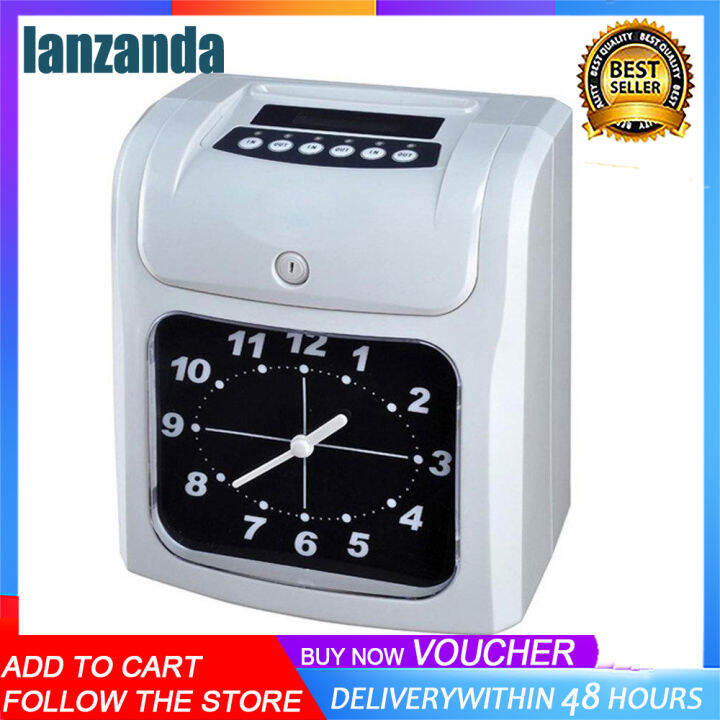 LCD attendance machine punch clock Electronic time clock Paper card ...