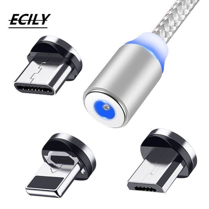 ECILY Magnetic Cable Micro usb Type C Fast Charging Micro usb Type-C ...
