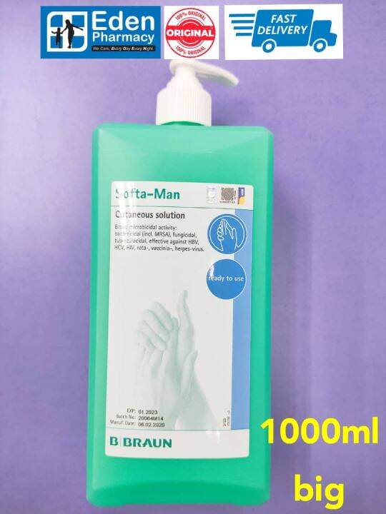 B Braun Softa-Man softaman sanitiser cutaneous solution ( 1000ml ) | Lazada
