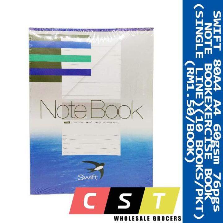 SWIFT 80A4 60gsm A4 Note Book/Exercise Book (Single Line)(10 Books/Pkt ...