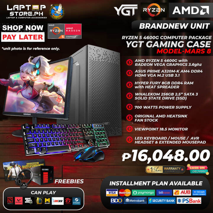 BRANDNEW Computer Set CPU standard Casing-AMD Ryzen 5 4600G-8gb DDR4 ...