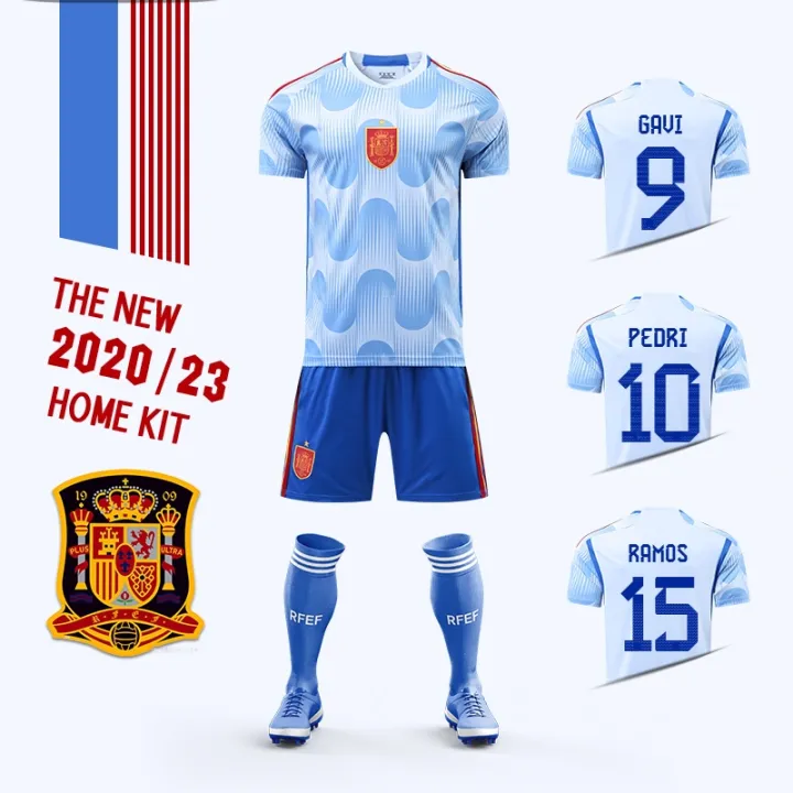 The 2022 World Cup Spain shirt pendry football suits male child custom ...