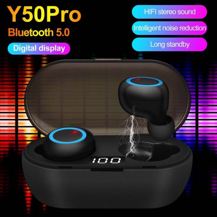 Y50 Pro Wireless Bluetooth Earphone Touch Control 9D Stereo Sport ...