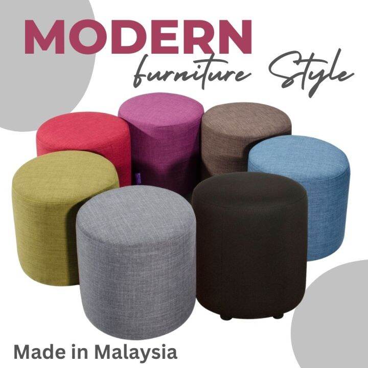 Fabric Round Ottoman Stool Sofa, Makeup Stool, Foot Stool Sofa,梳妝臺椅子 ...
