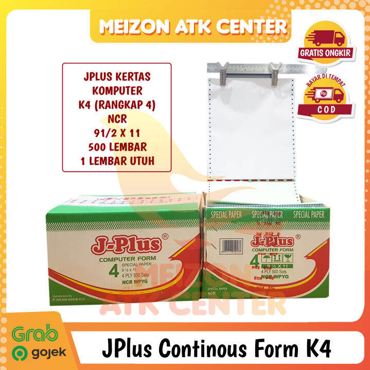 JPLUS Continous Form 91/2 x 11 4 Ply [K4 JPLUS] NCR Kertas Komputer | Lazada Indonesia