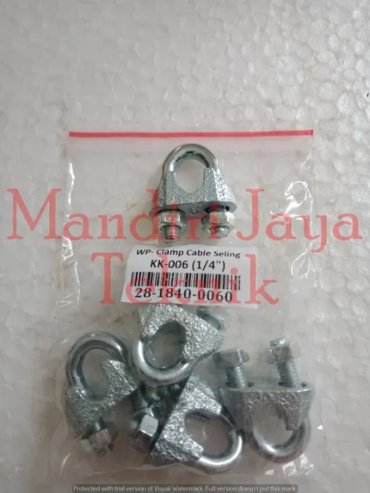 Kabel Klem Seling Kawat Baja Clamp Cable Kuku Macan 1/4" KK-006 WIPRO | Lazada Indonesia
