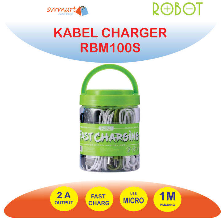 ROBOT Kabel Data RBM100S Android Micro USB 1M Data Cable Original ... ROBOT Kabel Data RBM100S Android Micro USB 1M Data Cable Original ...