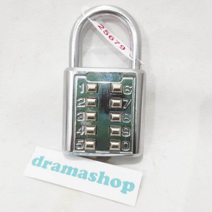 Gembok Kode kombinasi Nomor angka 5 digit dramashop | Lazada Indonesia
