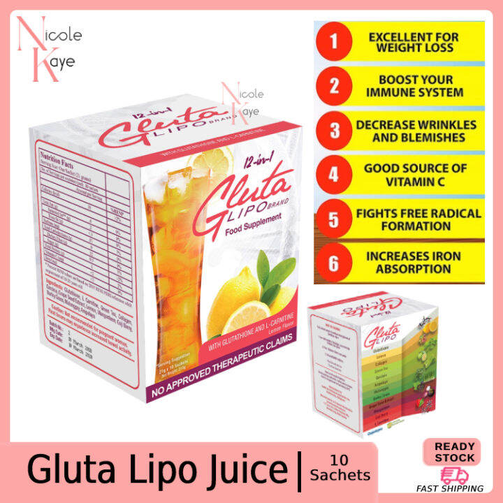 [Nicole Kaye] Authentic GlutaLipo 12 in1 Detox Juice, Safe and ...