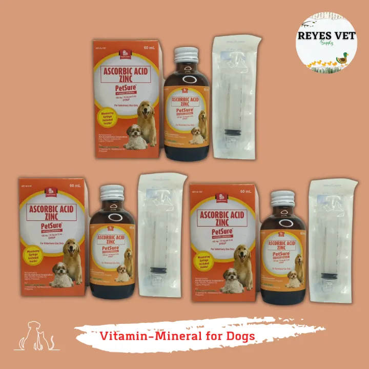 [VET SUPPORT] 3BOX PETSURE 60ML ASCORBIC ACID WITH ZINC / VITAMIN ...